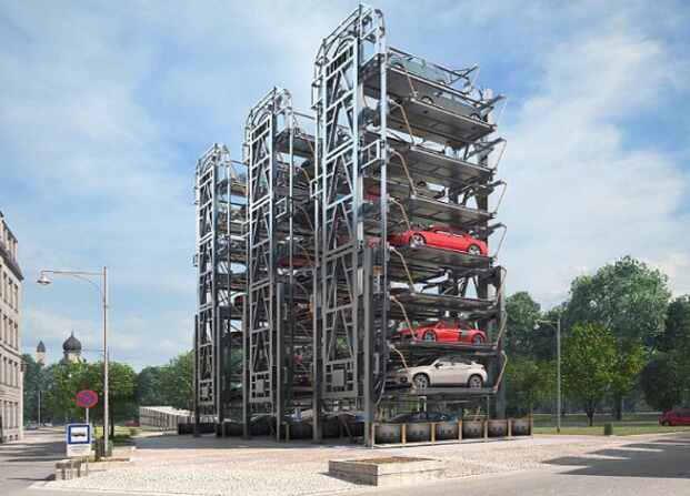rotary parking automated system - Smart parking garage solutions