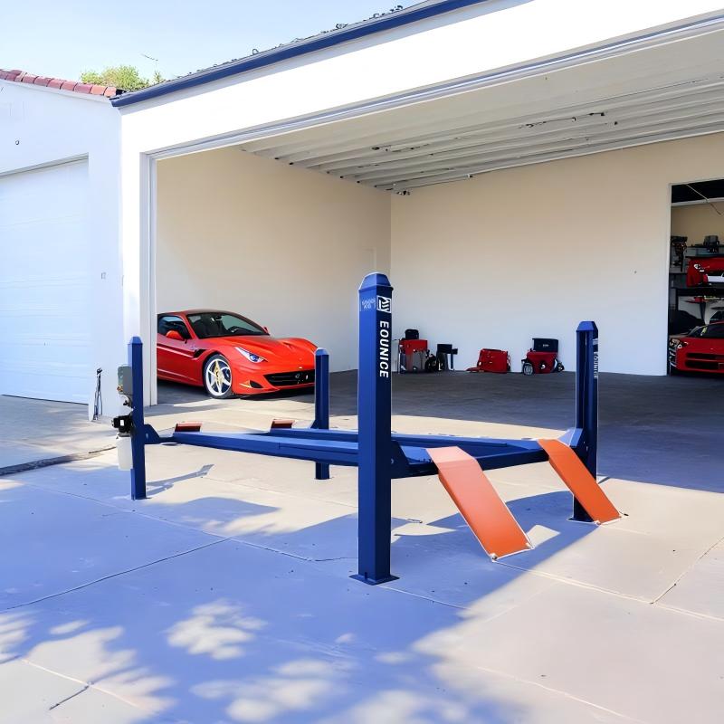 Two-Post vs. Four-Post Car Lifts for Home Garages - Smart parking ...