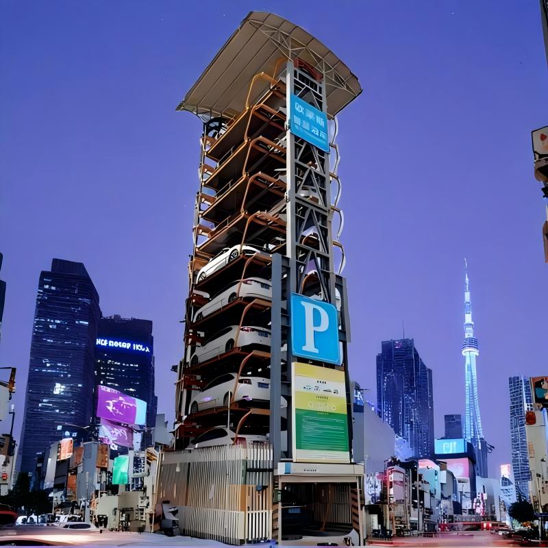 Eounice Rotary Parking Installation Tests - Smart parking garage solutions