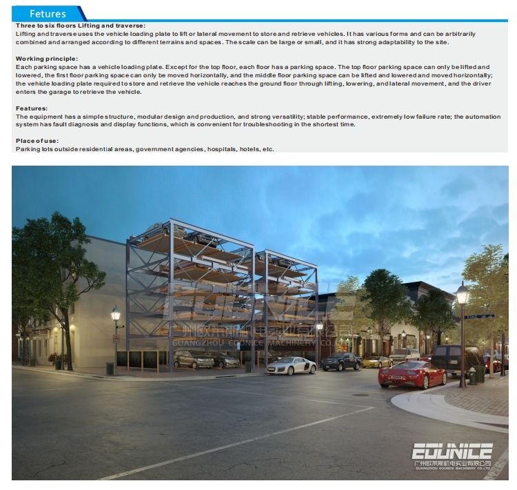 lift and transverse parking system - Smart parking garage solutions